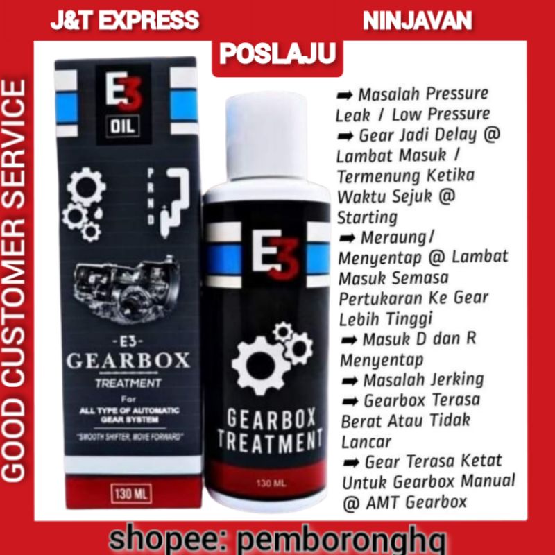 E3 GEARBOX OIL TREATMENT Penyelesaian Masalah Gearbox Kereta Auto Cvt ATT Transmission Oil ...