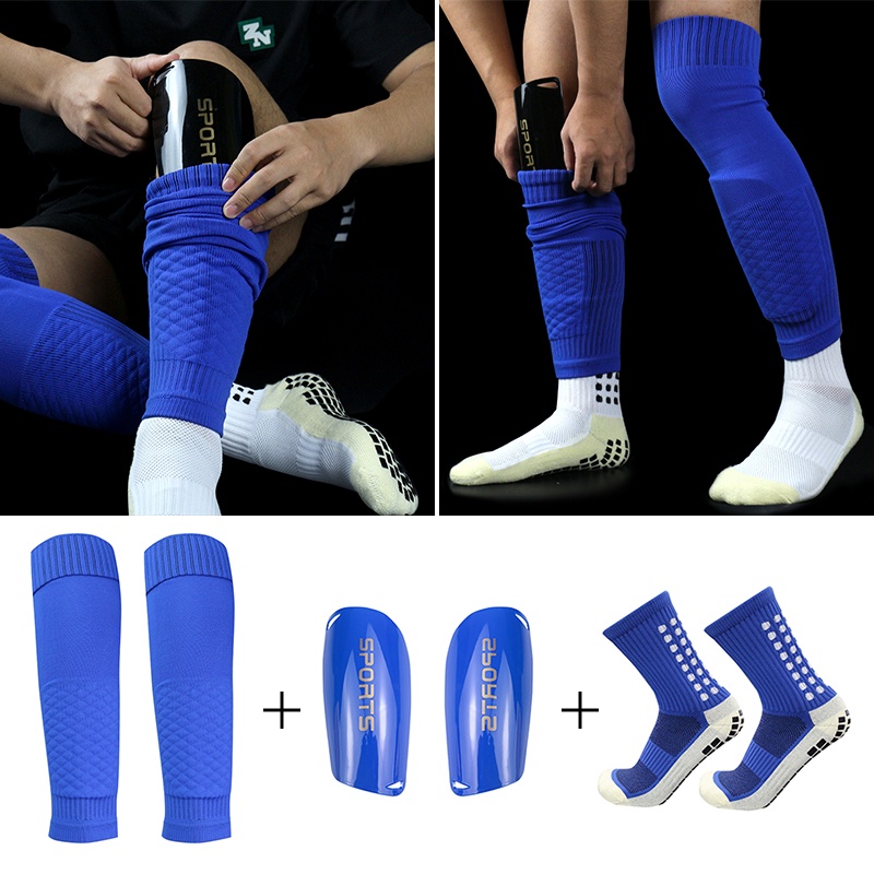 1 Set Honeycomb Style Leg Soccer Socks Professional High Quality Shin ...