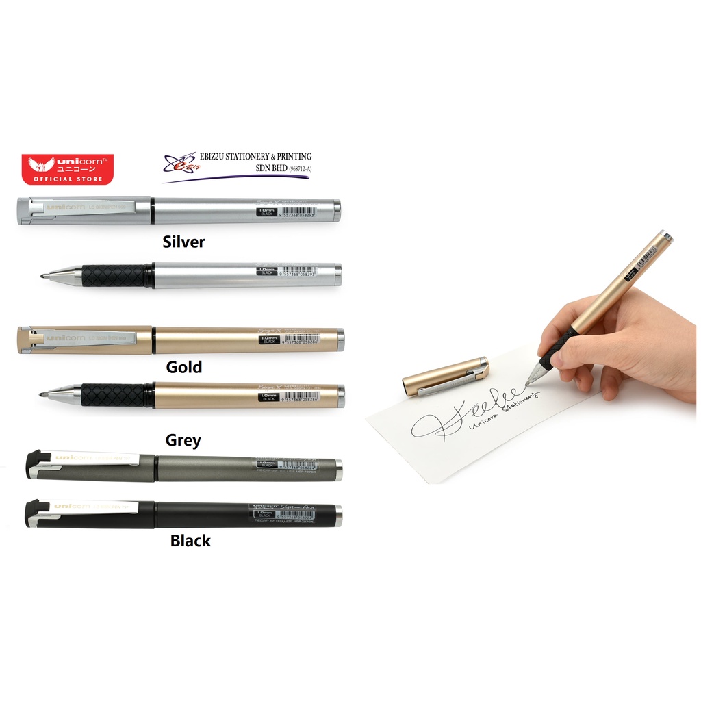 UNICORN - Sign Gel Pen Bold 1.0mm - Black Ink (1pcs) | Writing Gift Pen ...