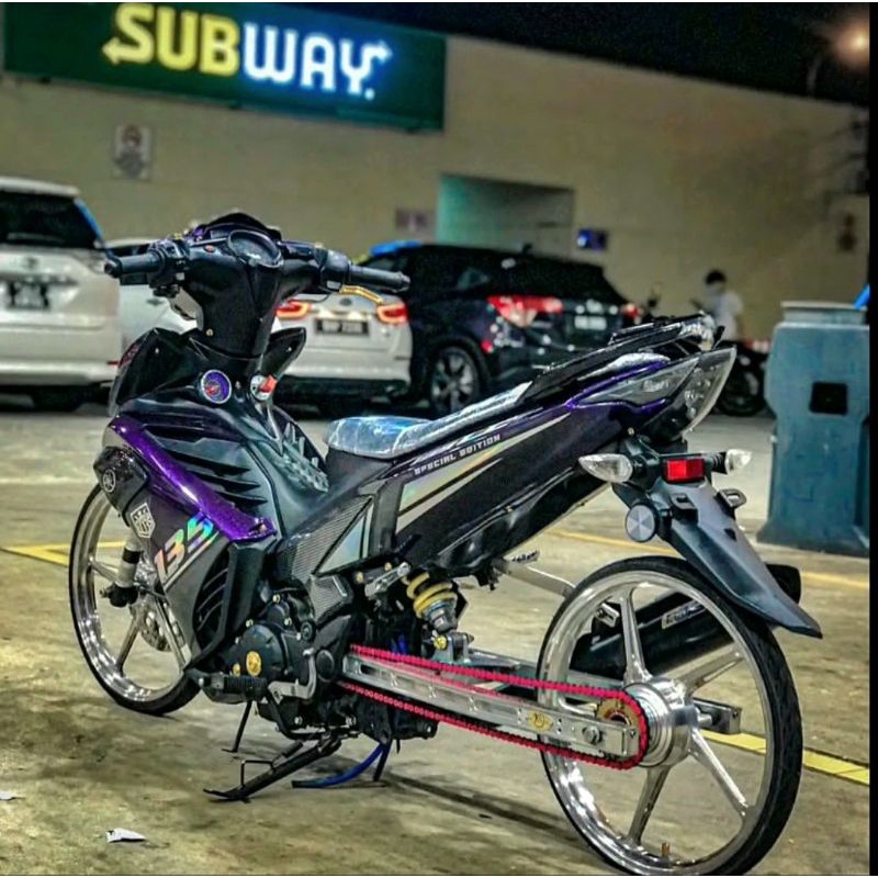 COVERSET LC 135 V4/V5/V6/V7 PURPLE METALLIC SILVER RAINBOW CARBON ...