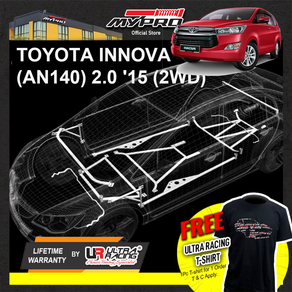 TOYOTA INNOVA (AN140) 2.0 '15 (2WD) 100%Original Ultra Racing Bar ...