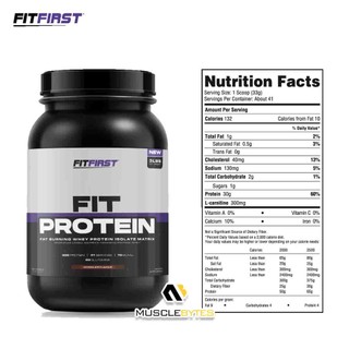 Fit First - FIT Protein [3LBS / 1.36KG / 41 Servings] [Halal Certified ...