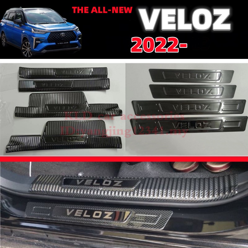 New TOYOTA VELOZ 2022 2023 Chrome scuff plates VELOZ sill plat | Shopee ...