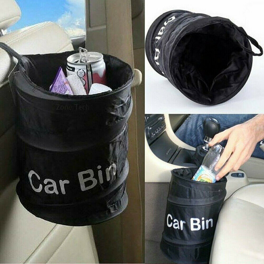 Fashion Wastebasket Can Container Car Auto Garbage Bin/Bag Waste Bins ...