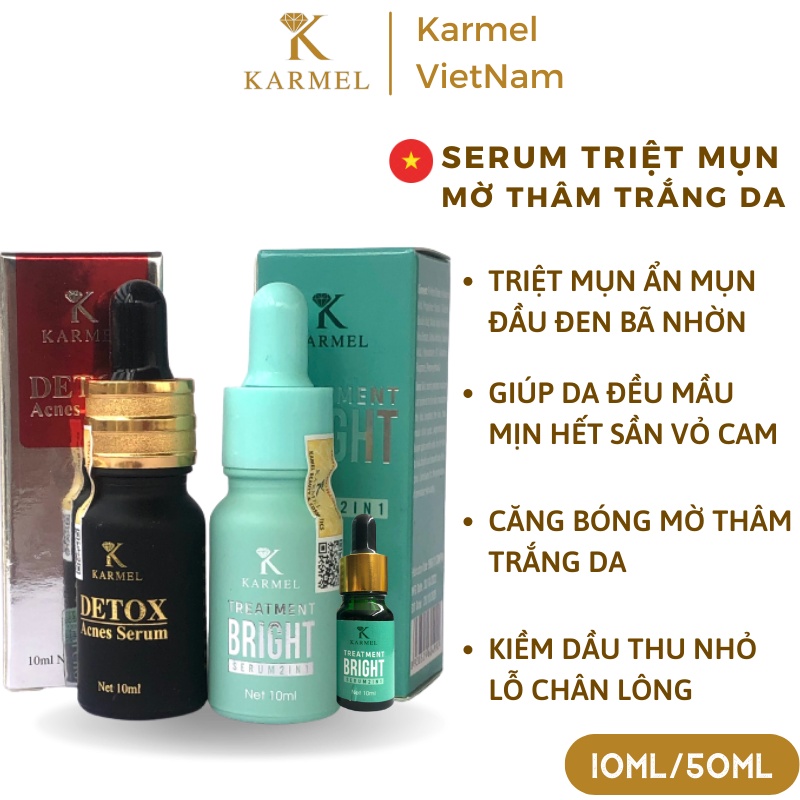 Detox Acnes Treatment Bright Serum Set Remove Acne Stretch White