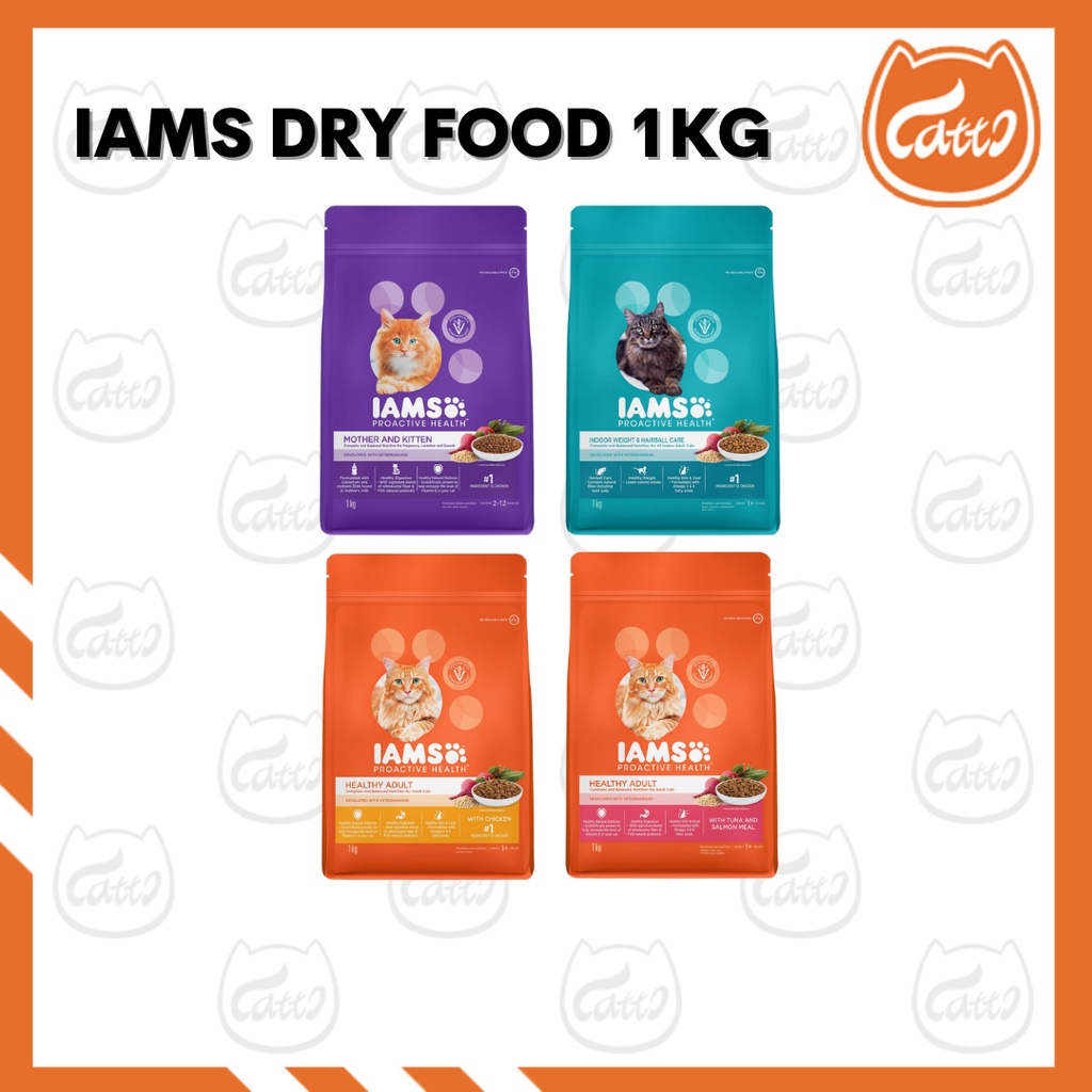 CATTO IAMS ProActive Health Healthy Dry Cat Food 1kg/(Mother Kitten ...