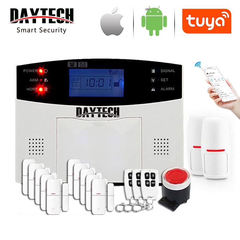 DAYTECH GSM&SMS Burglar Alarm System TUYA APP Control Sim Card Alarm ...