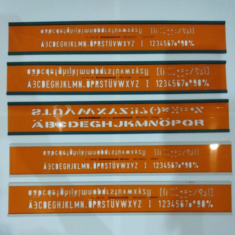 Standardgraph Stencil Lettering Guide 211/11, 214/10, 214/12 Original ...