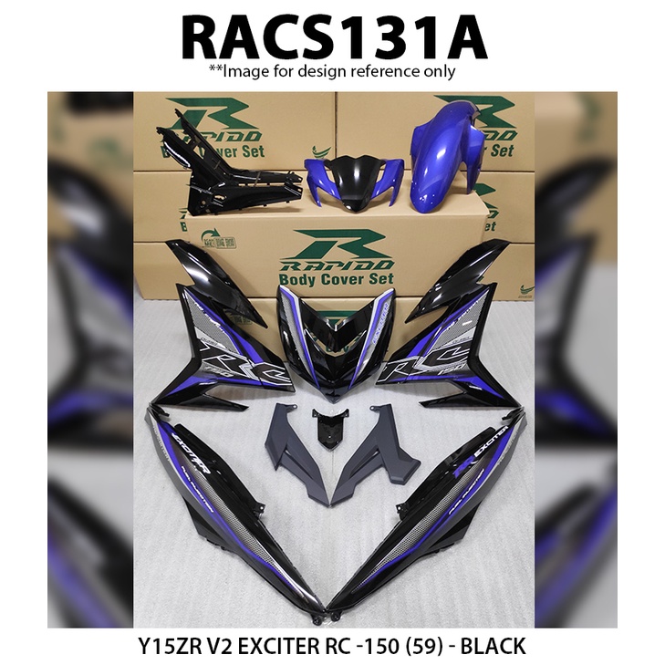 Rapido Cover Set Assembly Y15ZR V2 Exciter RC -150 (59) (Sticker Tanam) | Shopee Malaysia
