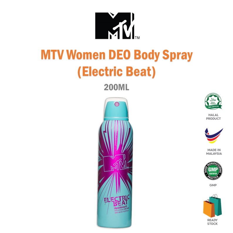 MTV Women Deodorants Body Spray 200ml (Electric Beat)Antiperspirant ...