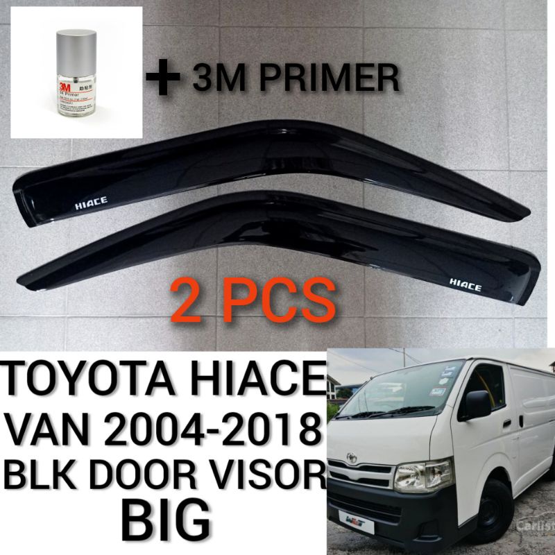TOYOTA HIACE VAN KDH200 H200 2004-2018 Door Visor Air Press Window BLK ...