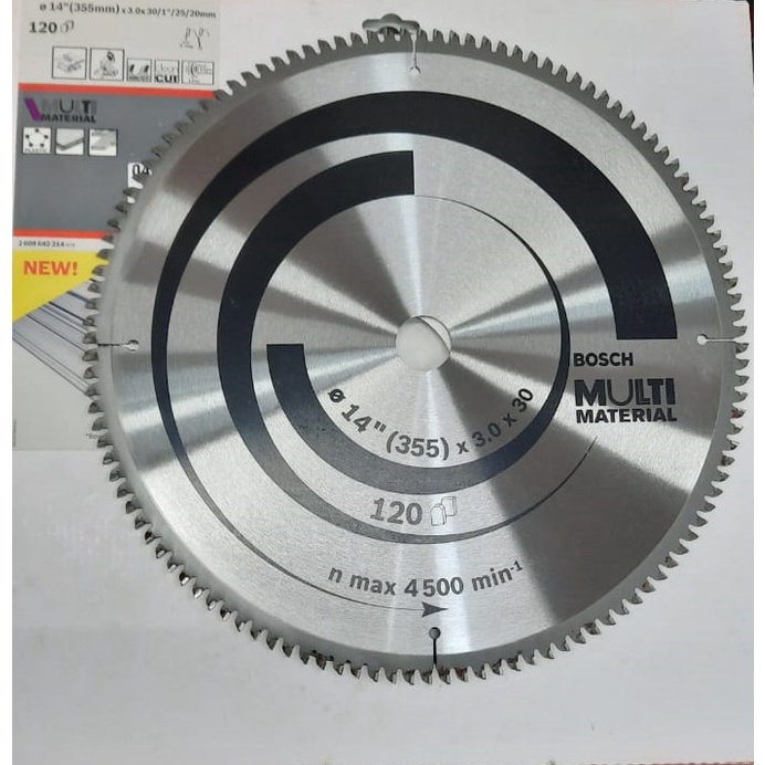BOSCH 14" X 120T/100T/ 60T TCT CIRCULAR SAW BLADE EXPERT FOR ALUMINIUM ...
