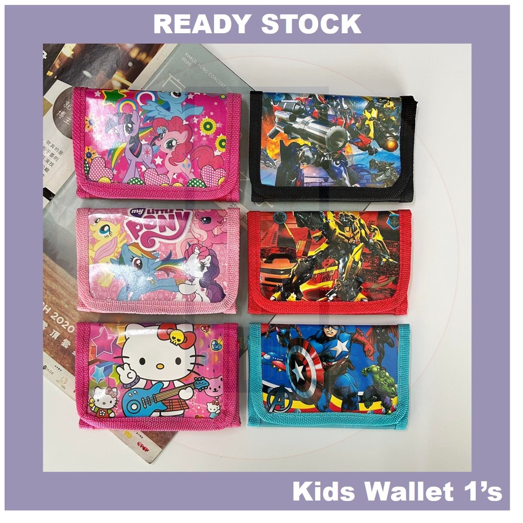 Kids Cute Cartoons Short Purse Wallet Children Boys Girls Coin Bag Beg ...