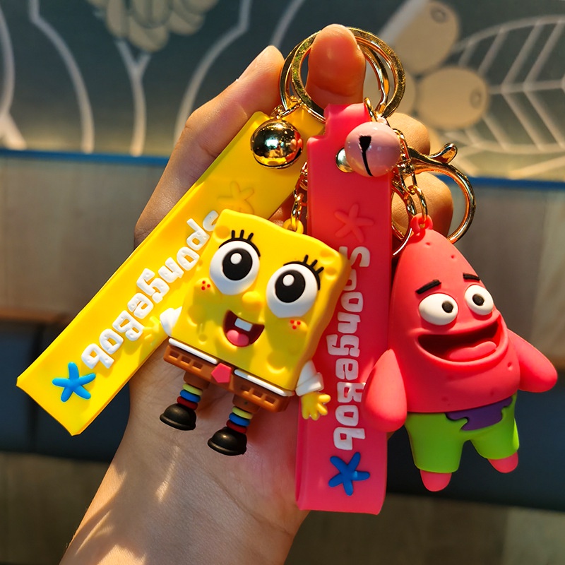 Bell Type Spongebob Squarepants Keychain Pendant Children's Gift Anime ...