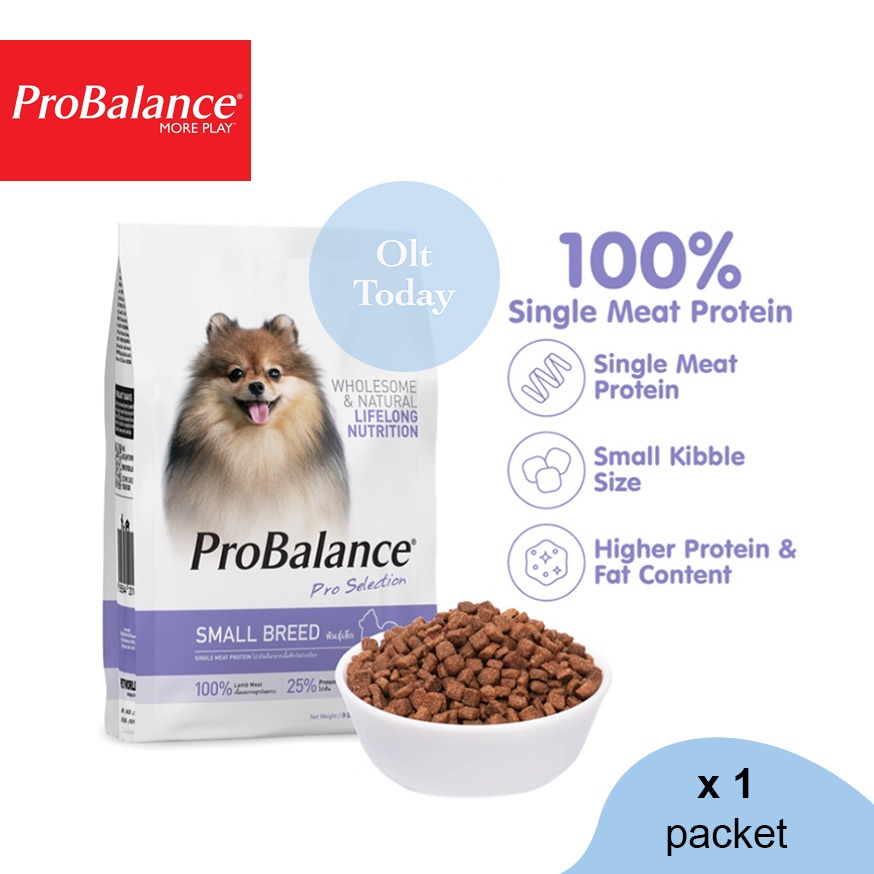 ProBalance 1.5kg Small Breed Lamb Single Source Meat Dry Kibble Dog ...