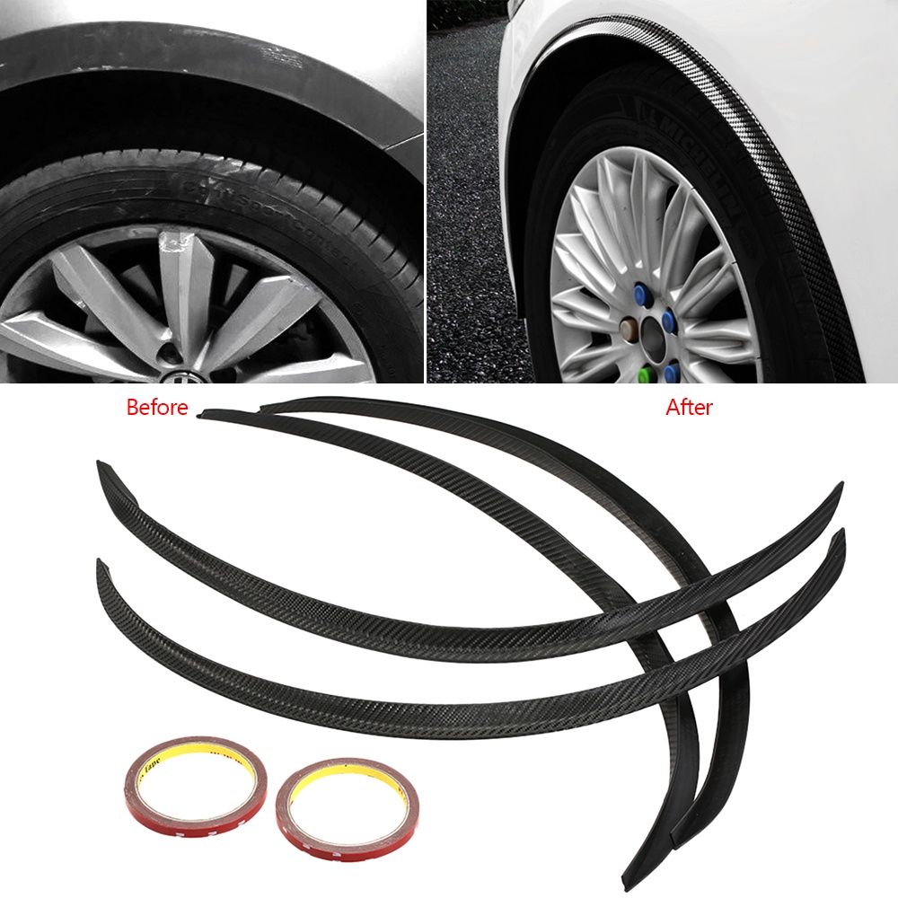 4PCS Car Fender Flare Extension Wheel Eyebrow Protector Lip Wheel-arch ...