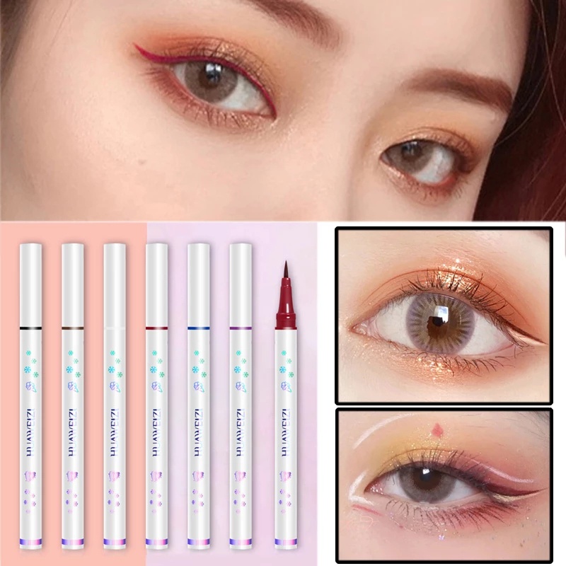 Colorful Matte Liquid Eyeliner Pencil Quick Dry Smooth Eyeliner Waterproof Long Lasting Eye ...