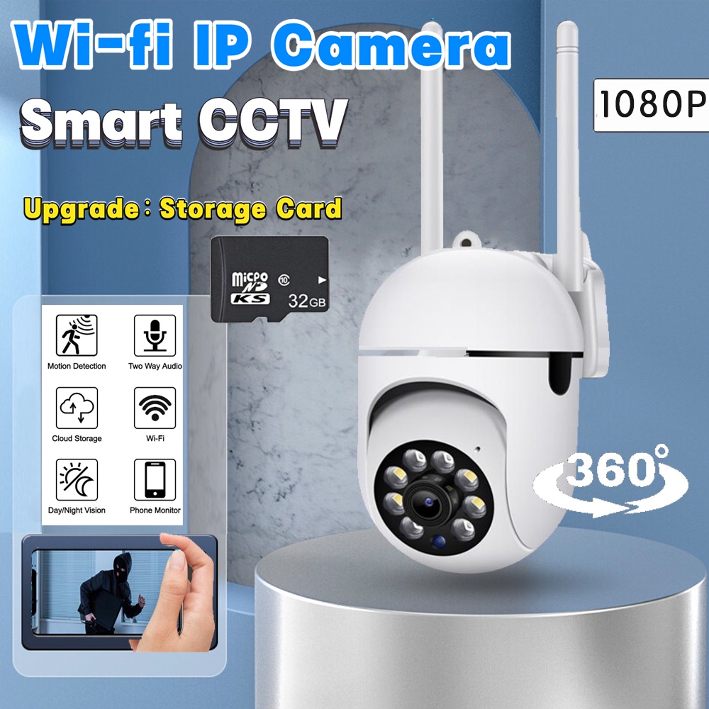 CCTV Security Camera Wireless Outdoor IP Cam 360 Rotation 1080P Night ...