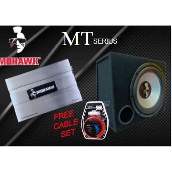 PACKAGE SET MOHAWK 2CH /4CH / MONO BLOCK AMPLIFIER,12" woofer with box ...