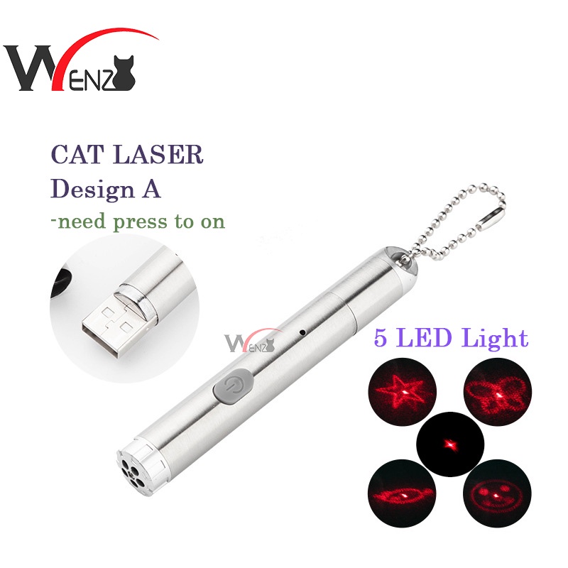 Laser Pet Cat Toy 5MW Red Dot Laser Light Toy Creative Laser Sight ...