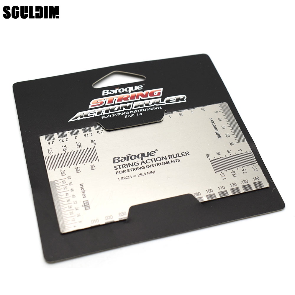 Baroque Stainless steel Luthier Tool String Action Gauge Ruler Setup ...