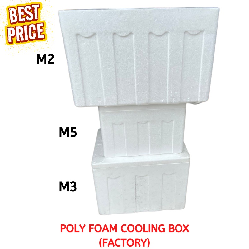 Polyfoam Ice Box / Cooler Box / Picnic box / Foam Box / Fish Box / Tong ...