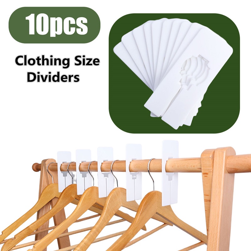 10Pcs DIY Clothing Size Dividers Plastic Clothes Marking Rectangular ...