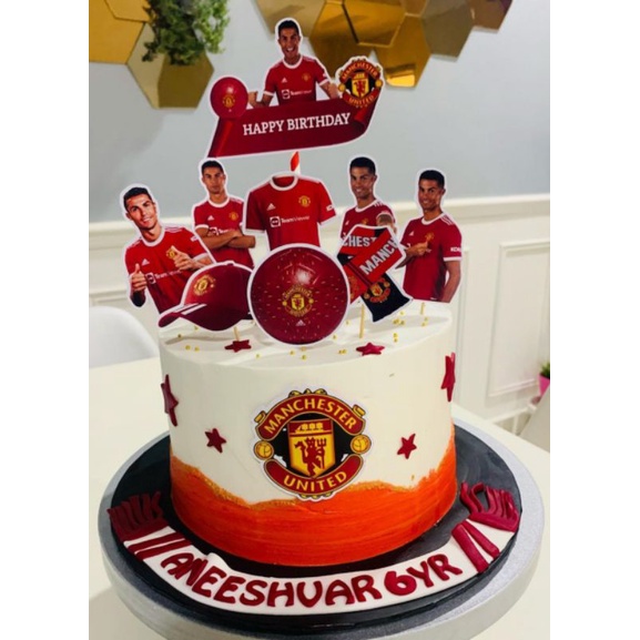 MANCHESTER UNITED CAKE TOPPER (FREE ADD NAME) | Shopee Malaysia