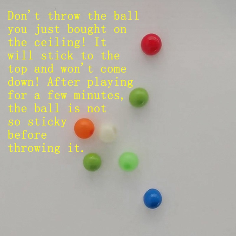 1Pcs Stick Wall Ball Glowing Globles Fidget Toy Squash Sticky Target ...