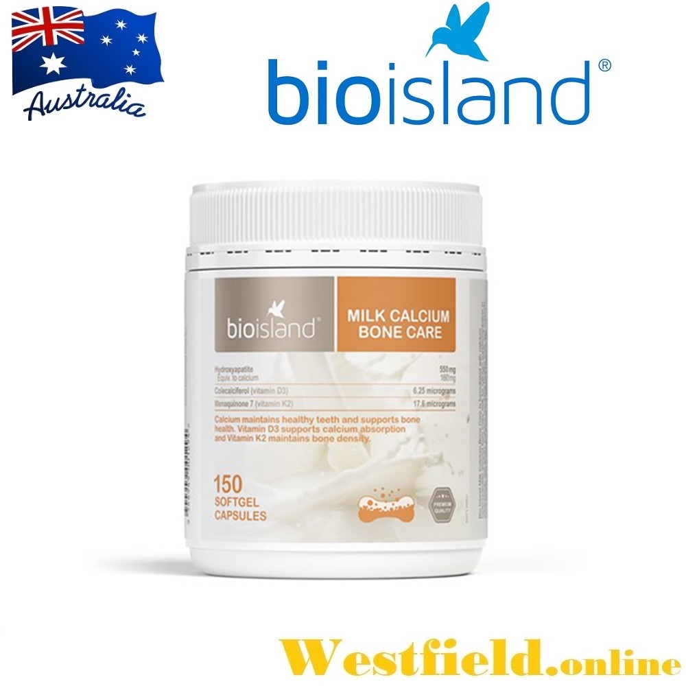 [Australia Import EXP 01/2028] Bio Island Milk Calcium Bone Care ( 150 ...
