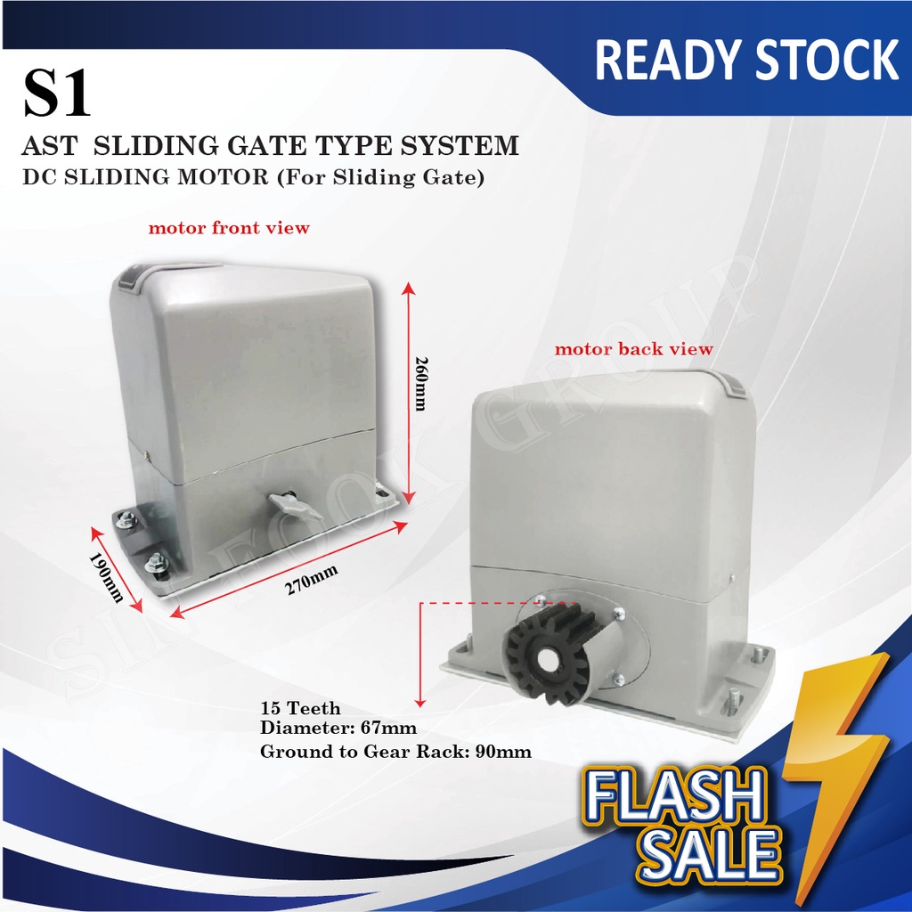 DC SLIDING AUTO GATE MOTOR S1/ Gate Weight 300kg | Shopee Malaysia