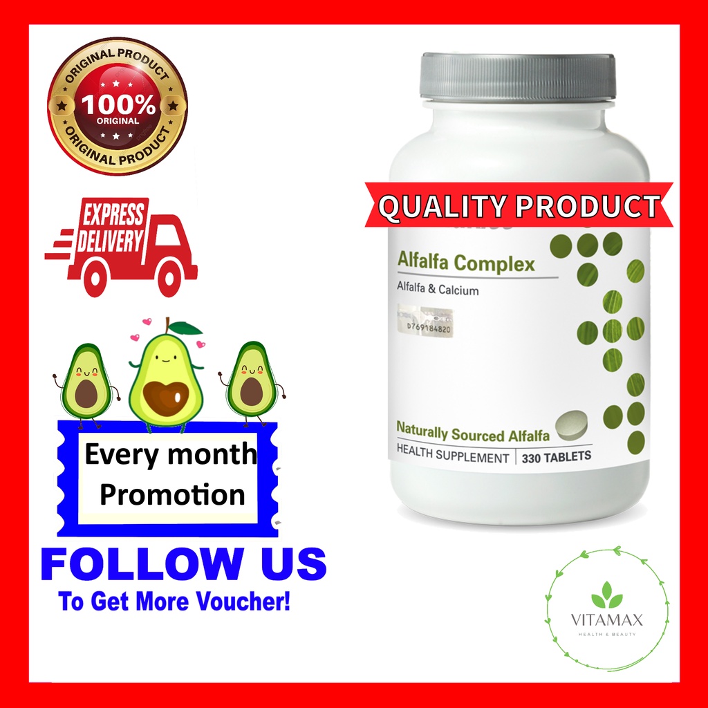 Shaklee Alfalfa Complex - 330 Tablets ( Alfalfa & Calcium) | Shopee ...