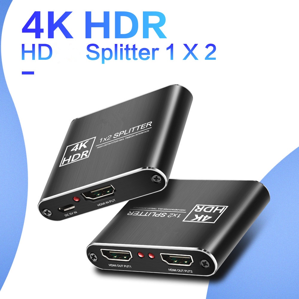 4K HDMI-compatible Splitter Full HD 1080p HDMI-compatible Switch 1X2 ...