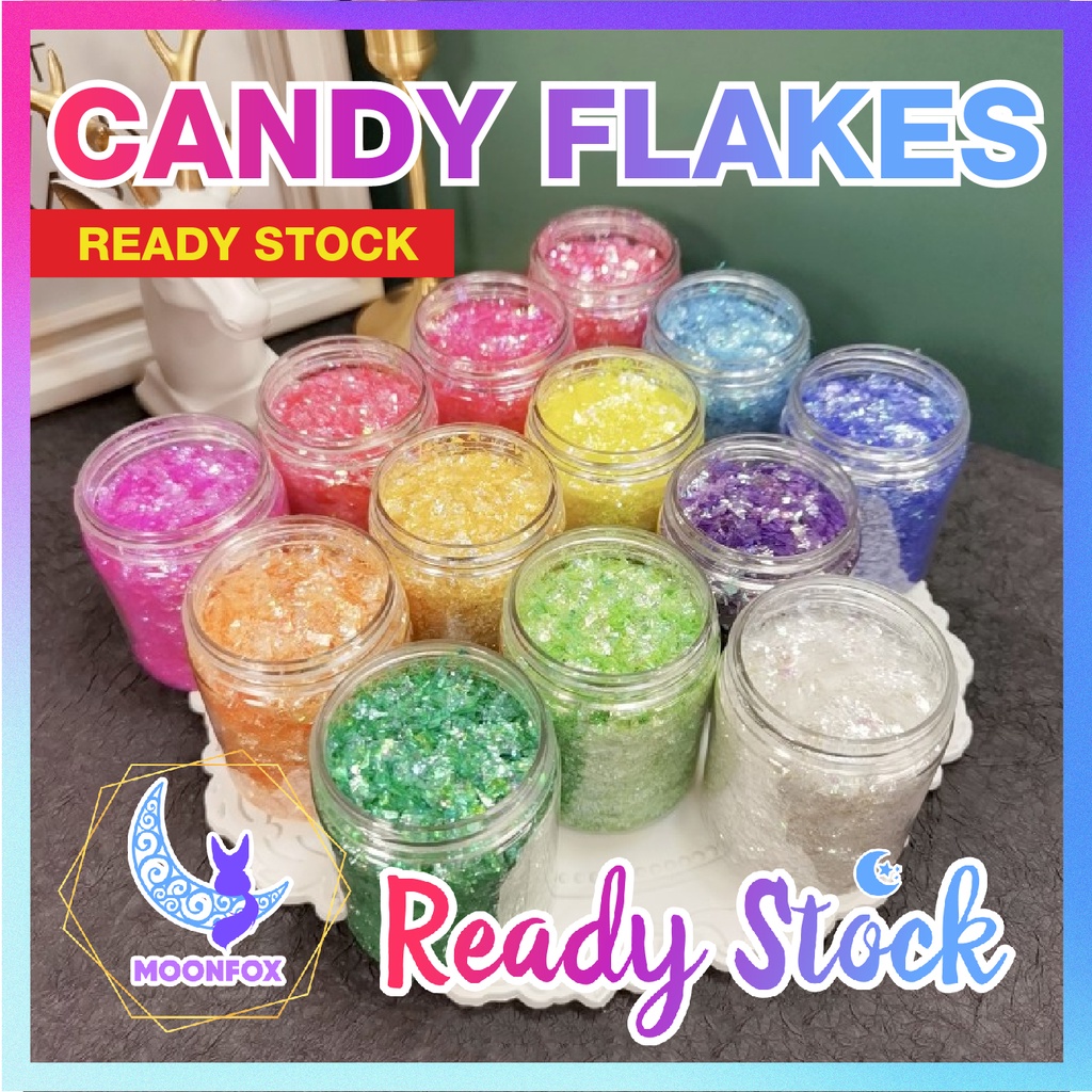 13 Color Holographic Candy Crush Flakes for Resin Art Deco | Shopee ...
