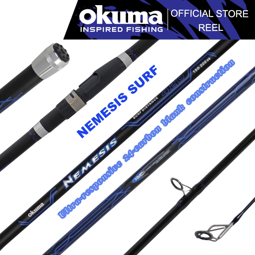 Okuma Nemesis Surf NE-S 4.2m-4.8m Saltwater Fishing Surf Rod | Shopee ...