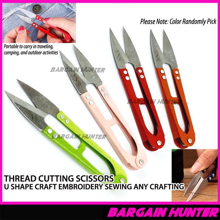 GUNTING BENANG THREAD SCISSOR TAILOR YARN CUTTER - COLOUR RANDOM PICK ...