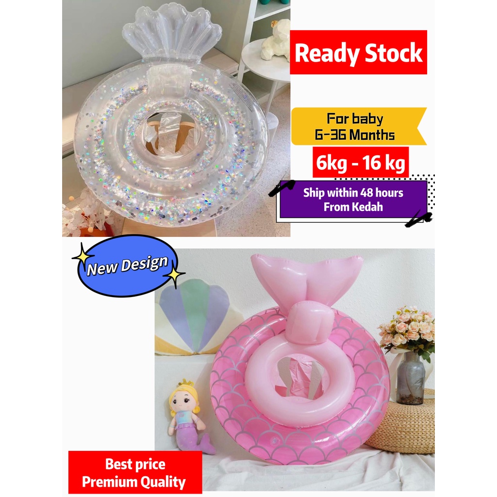 Ready Stock Kids Swimming Float Mermaid Swim Ring Pool Beach ...