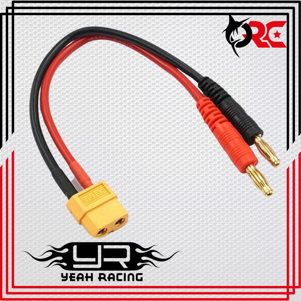 Yeah Racing WPT-0136 XT60 Female To 4mm Plug Charge Cable Connector Wire | Shopee Malaysia