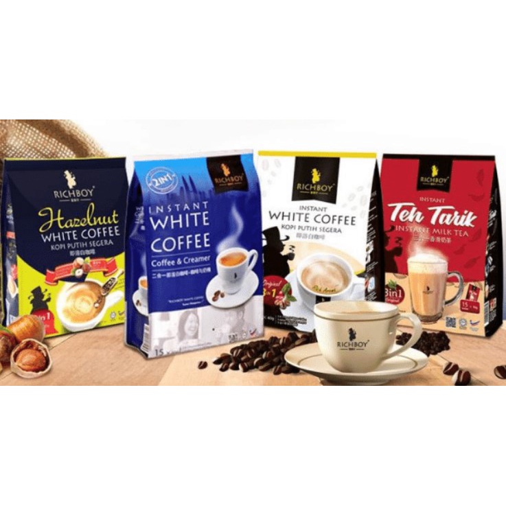 Richboy White Coffee (3in1/2in1/Hazelnut) | 富家仔白咖啡 (3合1/2合1/榛果 ...