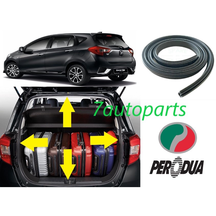 Original Perodua Myvi D20N Gen-3 2018~ Rear Bonnet Rubber / Rear Boot ...