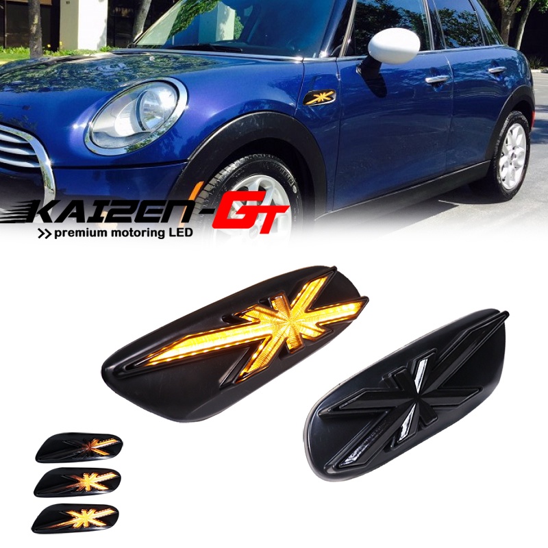 Union Jack UK Flag Design Amber Sequential LED Car Front Side Marker ...