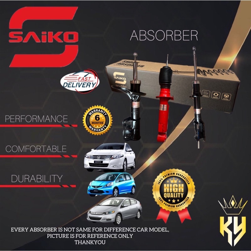 SAIKO ABSORBER HONDA CITY TMO, JAZZ TFO, INSIGHT TM8 (SA-HD5024-RH) (SA ...