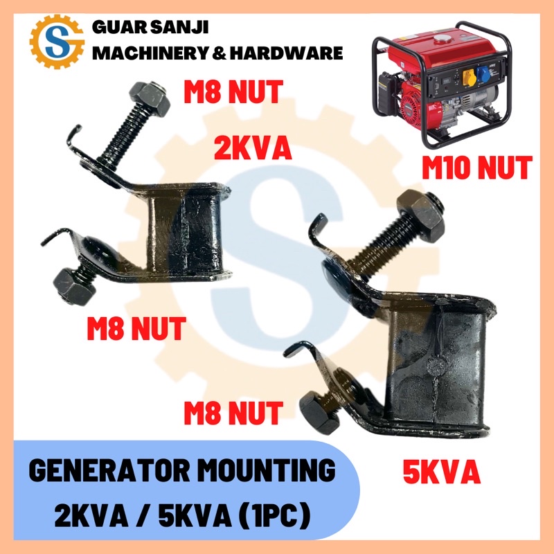 GENERATOR MOUNTING 2KVA/5KVA TAPAK GETAH GEN SET GENERATOR ENJIN PUMP ...