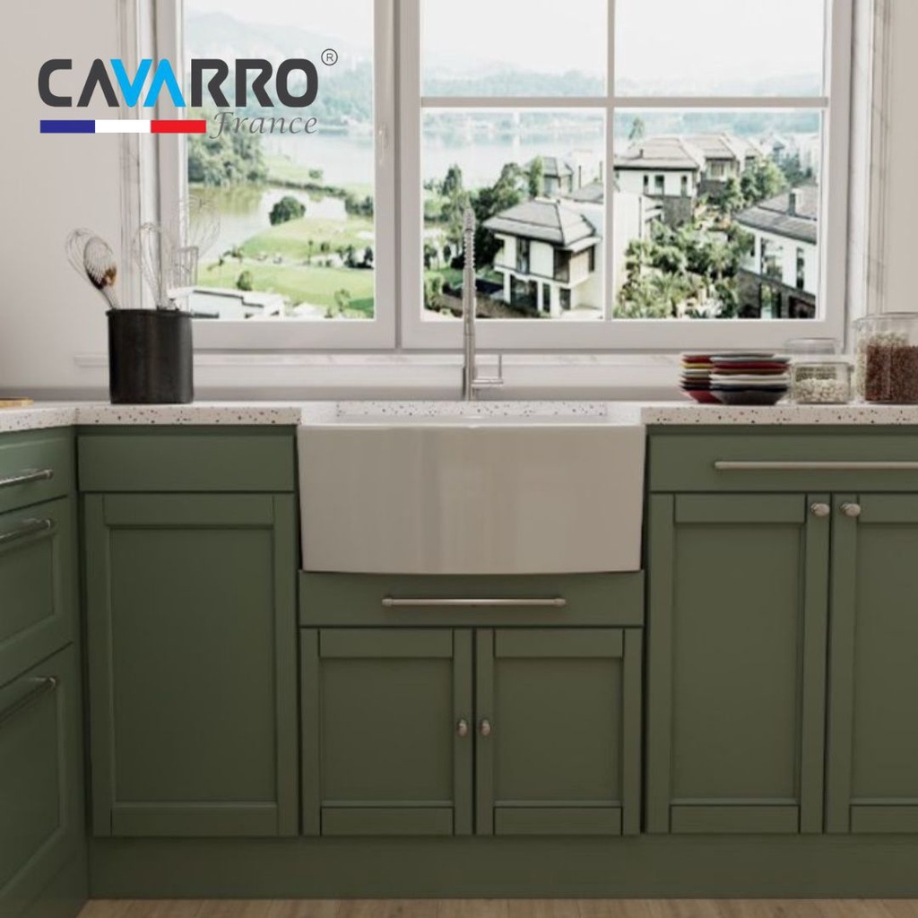 24" FIRECLAY CERAMIC FARMHOUSE KITCHEN SINK | Shopee Malaysia
