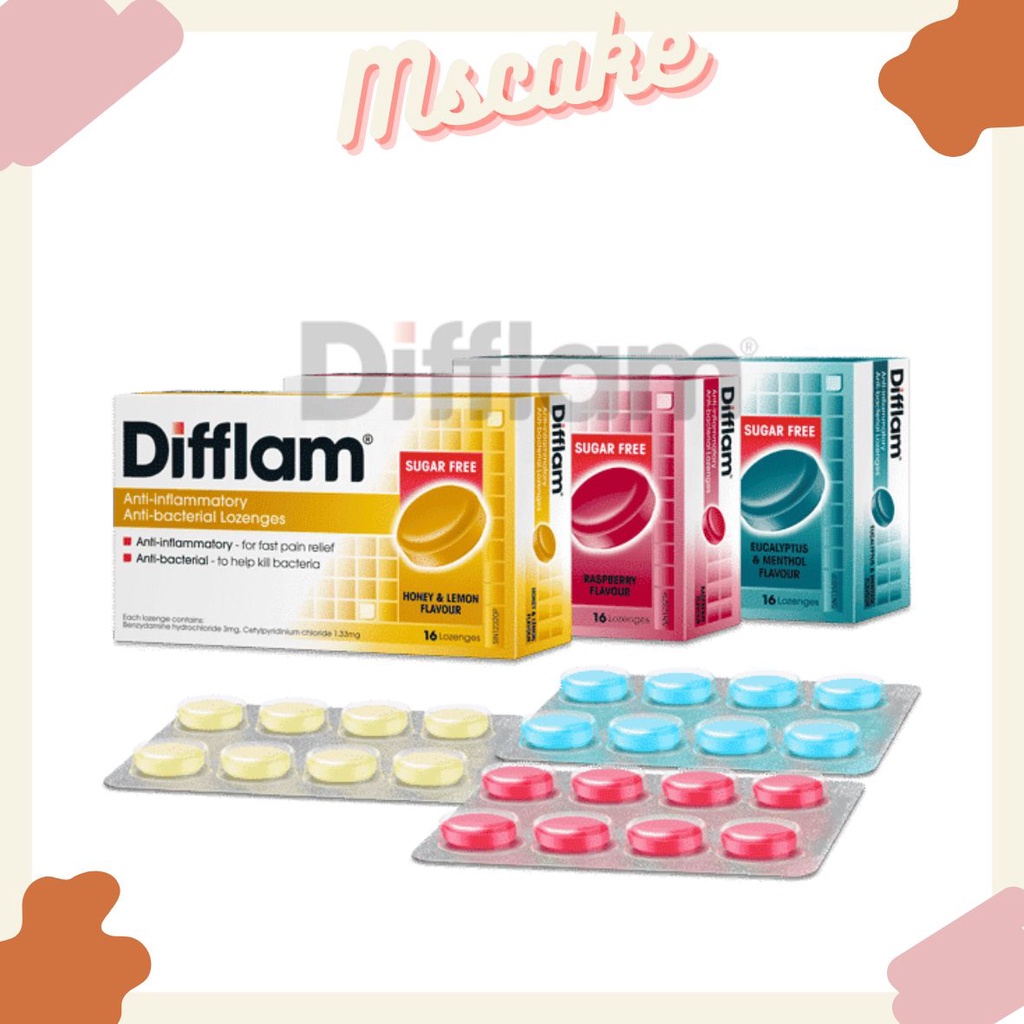 Difflam Plus Anaesthetic 16 Lozenges Assorted Flavours | Shopee Malaysia