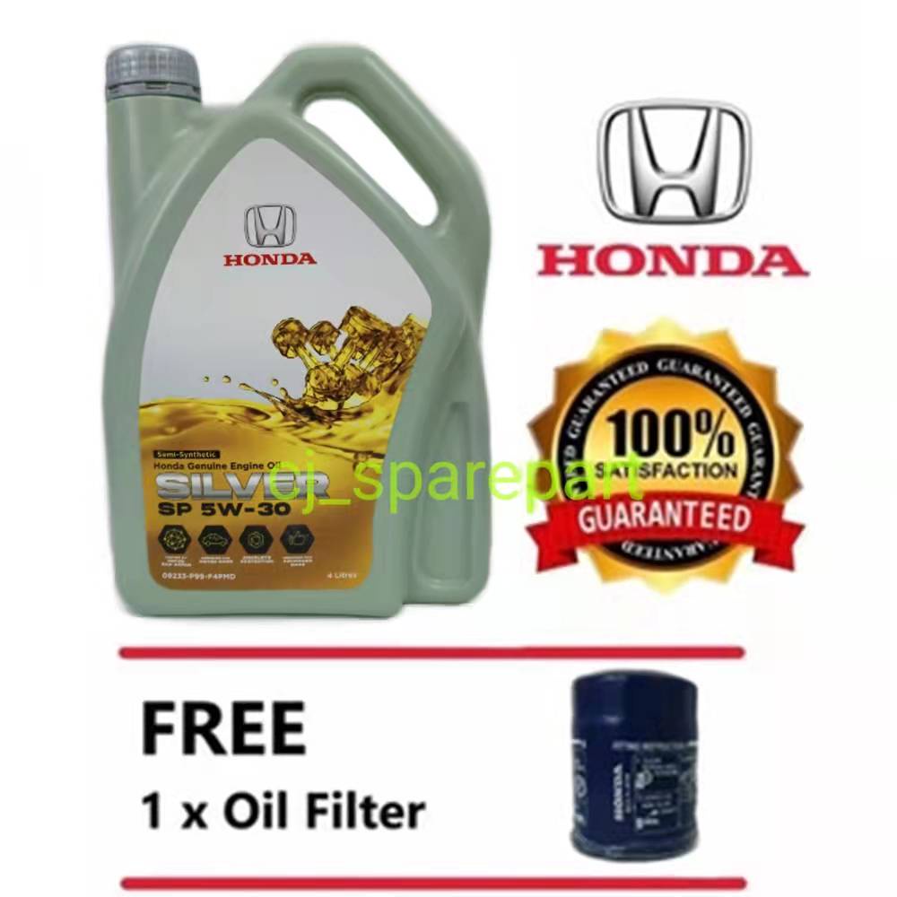 New Packing Honda Semi Synthetic SN 5W-30 5W30 Engine Oil 4L + FREE ...
