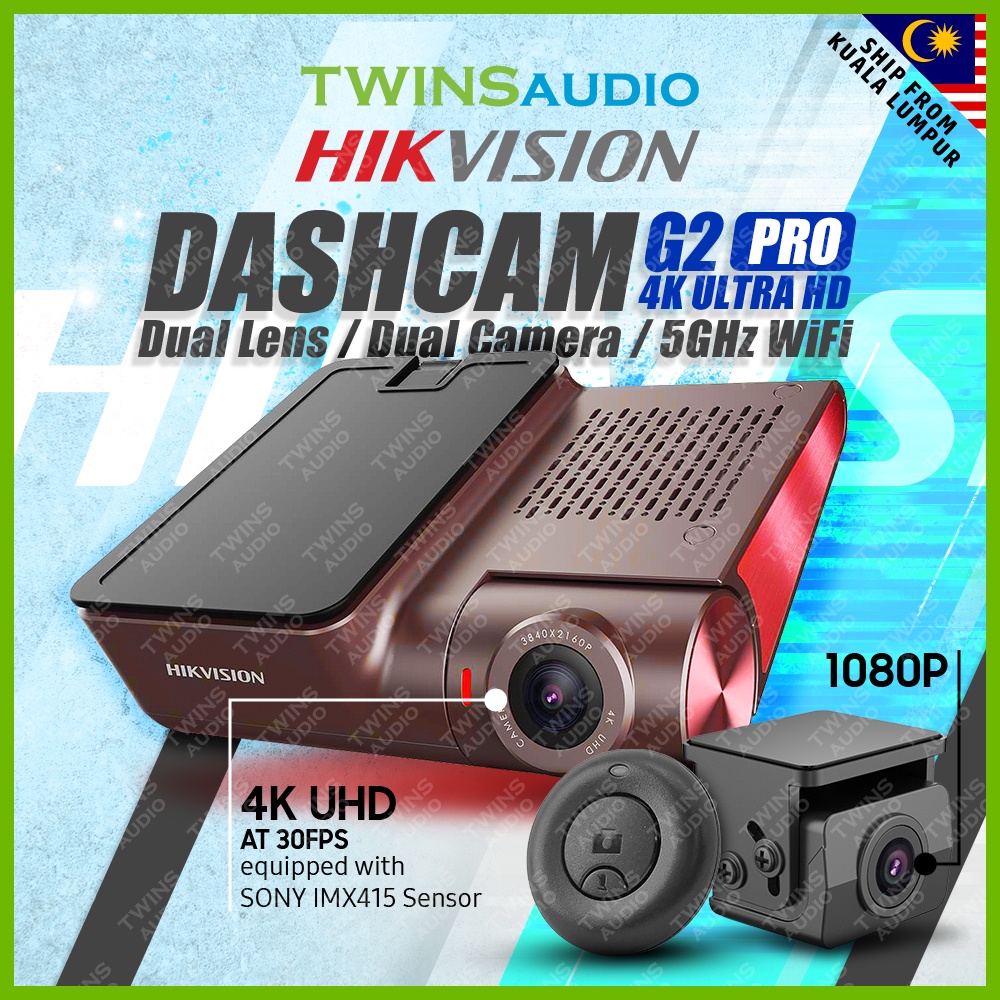 HIKVISION G2 Pro Dual Channel 2160P/4K UHD+1080P+1080P Dash Cam GPS ...