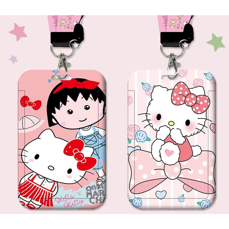 Hello Kitty Card Holder With Lanyard Hard Case Card Holder Id Card Holder Matric Card