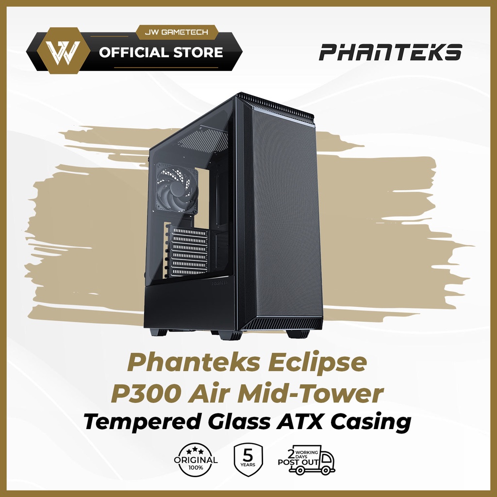 Phanteks Eclipse P300A (P300 Air) TG Mesh Editon Mid-Tower Case - Satin ...