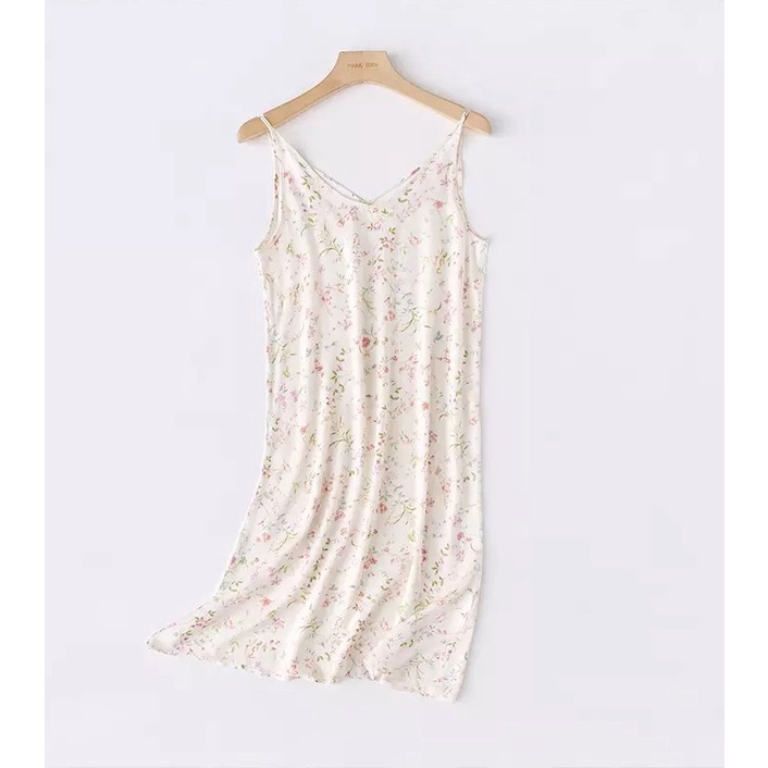 Niceon visco two-wire nightgown in white with flower pattern (MN ...